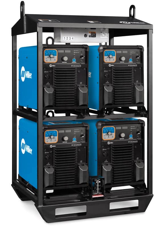 Miller XMT 650 ArcReach Polarity Reversing 4-Pack Rack Part#907852 ...